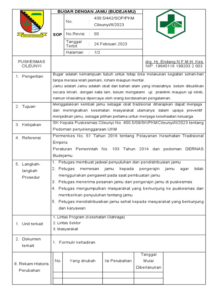 6 Sop Bude Jamu | PDF