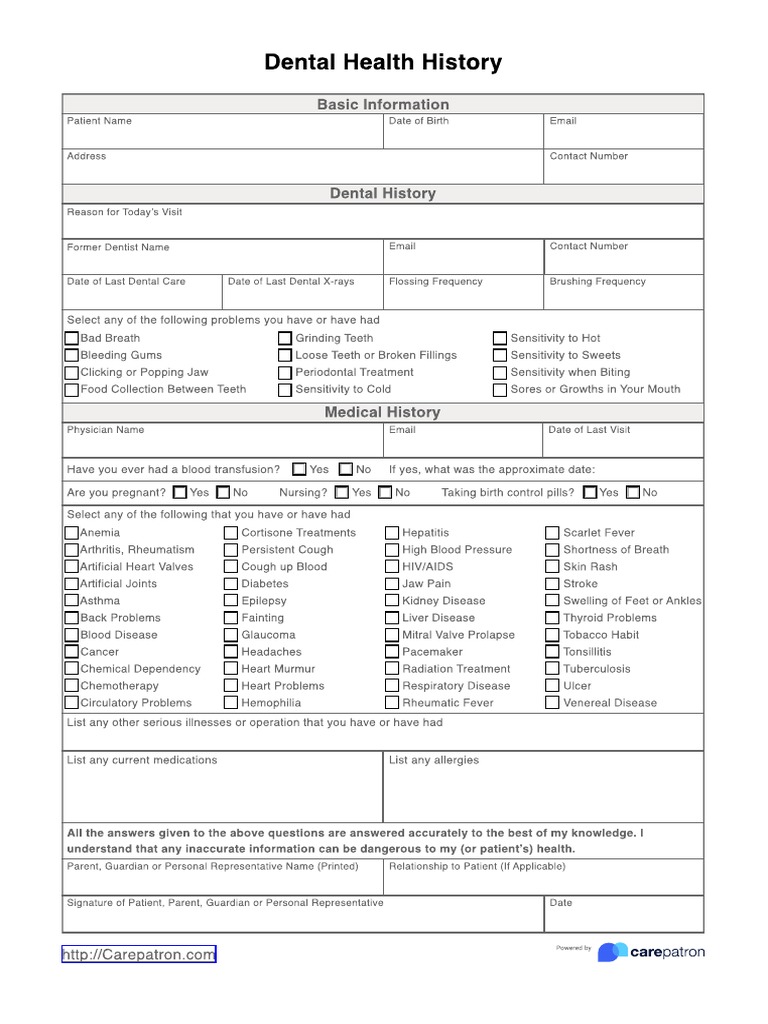 Case History Form | PDF