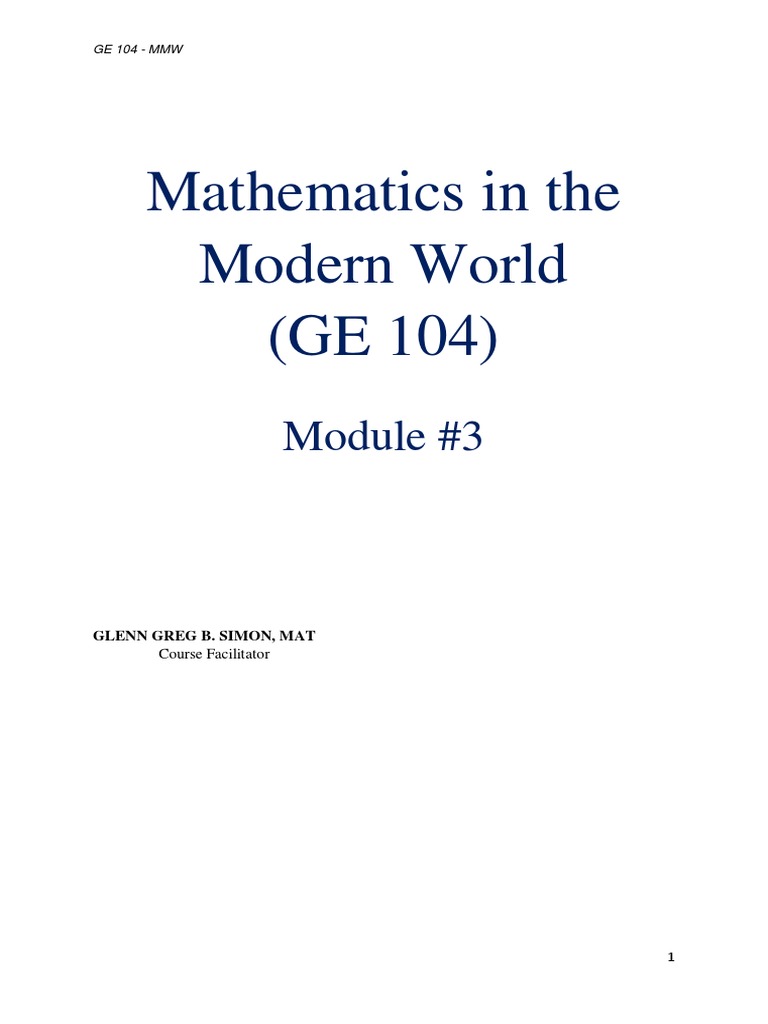 M3 Ge 104 MMW | PDF | Set (Mathematics) | Numbers