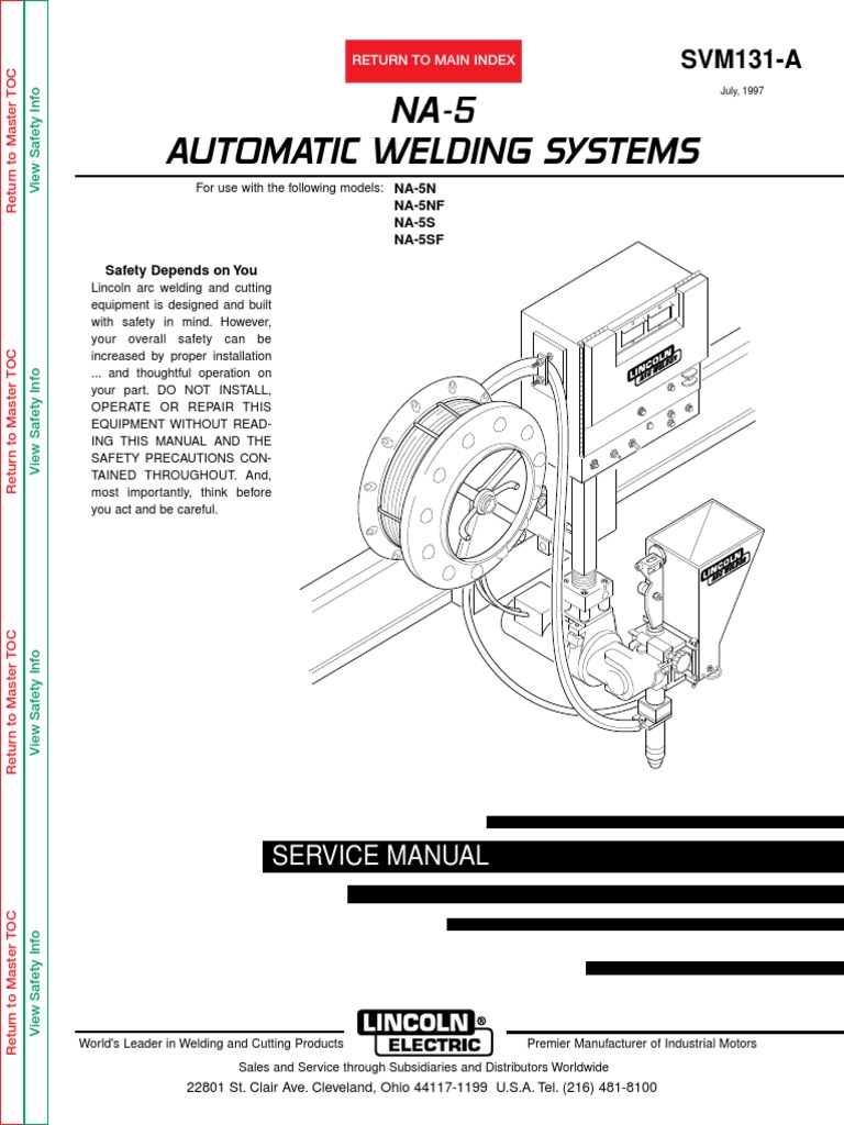 Lincoln Electric Na-5s, Na-5nf, Na-5n, Na-5sf | PDF | Welding ...