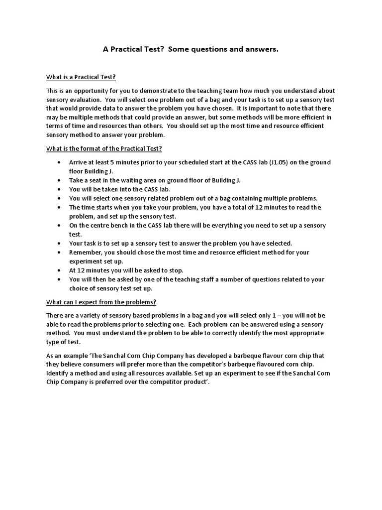 HSN223 A Practical Test Q and A | PDF