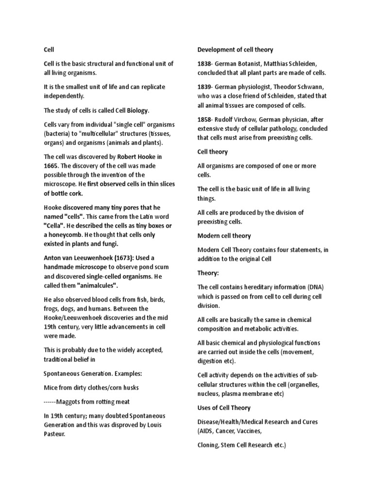 Cell | PDF | Cell (Biology) | Eukaryotes