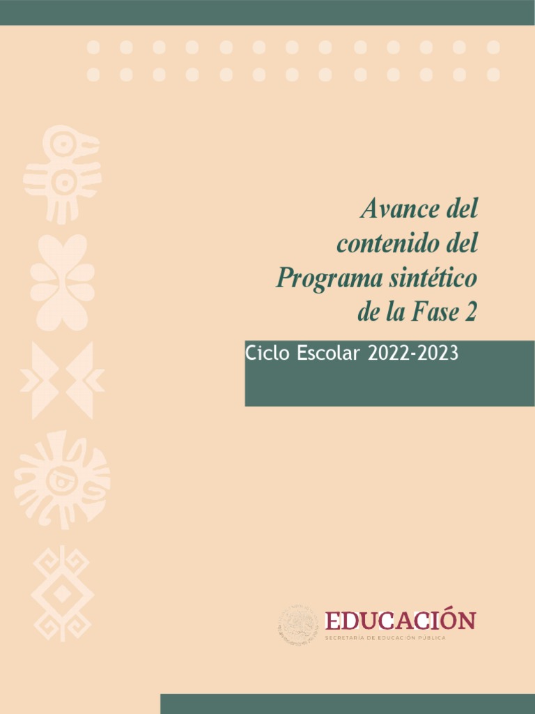 Avance Programa Sintetico Fase 2 | PDF | Evaluación | Educación de la ... Avance Programa Sintetico Fase 2 | PDF | Evaluación | Educación de la ...