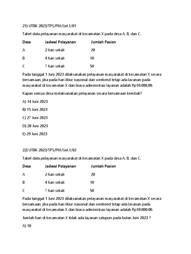 4 Soal PM UTBK 2023 | PDF | Sains & Matematika