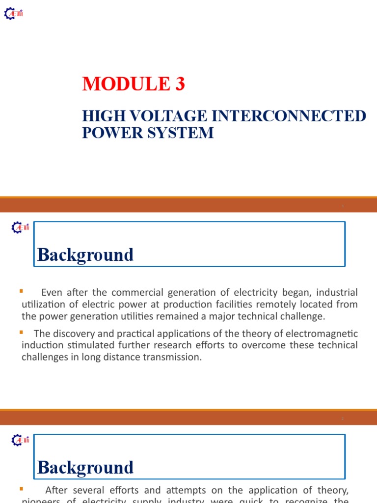 Module 3 (High Voltage Interconnected System) | PDF | Distributed Generation | Electric Generator