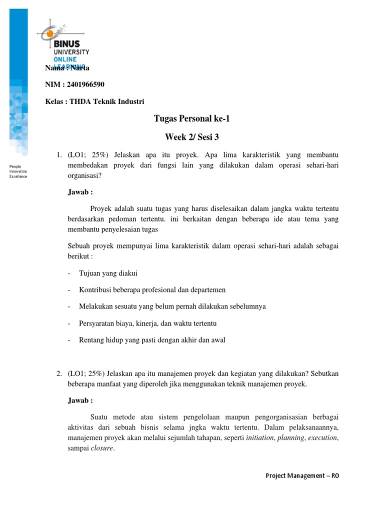 Narta - Thda - TP1 - Project Management | PDF