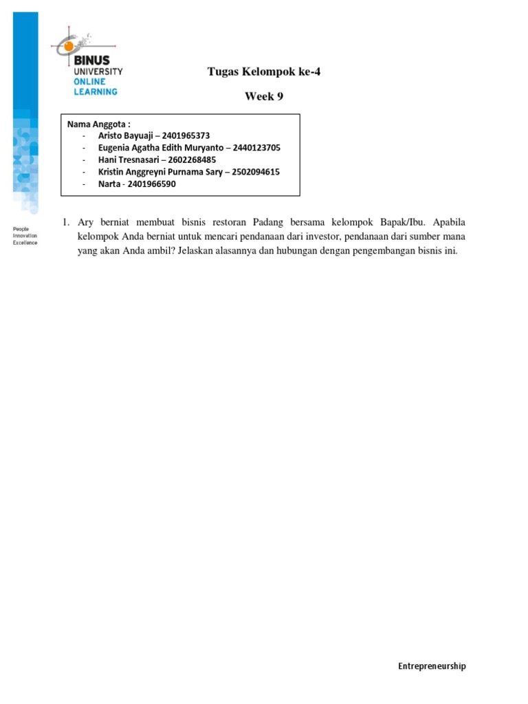 Tugas Kelompok Ke-4 Week 9 | PDF