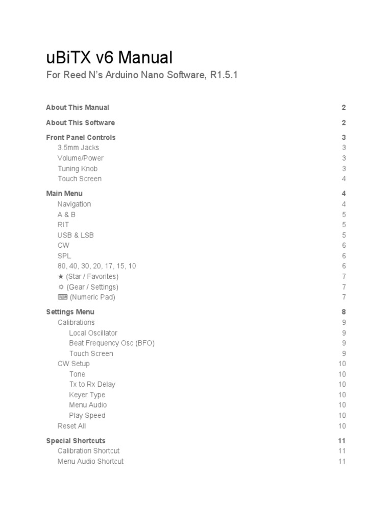uBiTX v6 Manual (R1.5.1) | PDF | Radio | Telecommunications Engineering