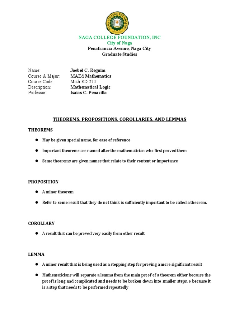 Logic Report (Divisibility) | Download Free PDF | Theorem | Discrete ...