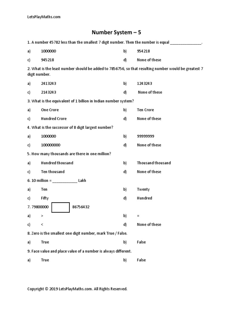 Number System 5 | PDF