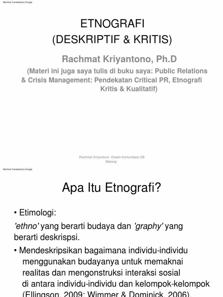 ETNOGRAFI | PDF