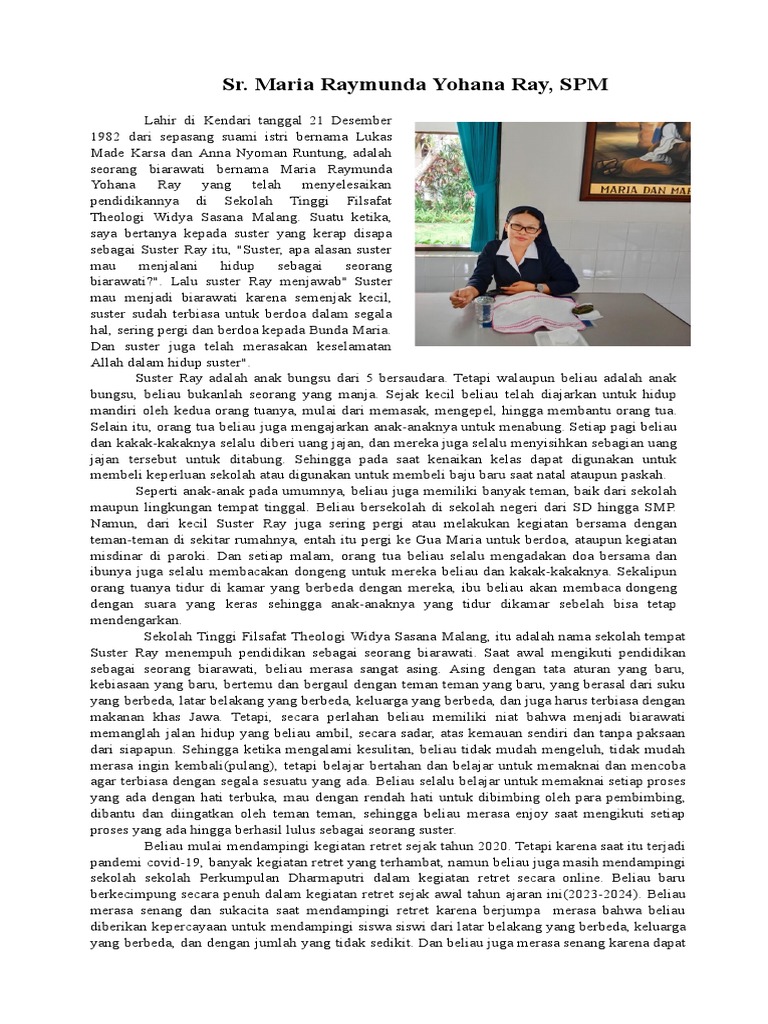 Profil Tokoh SR Ray | PDF | Agama & Spiritualitas