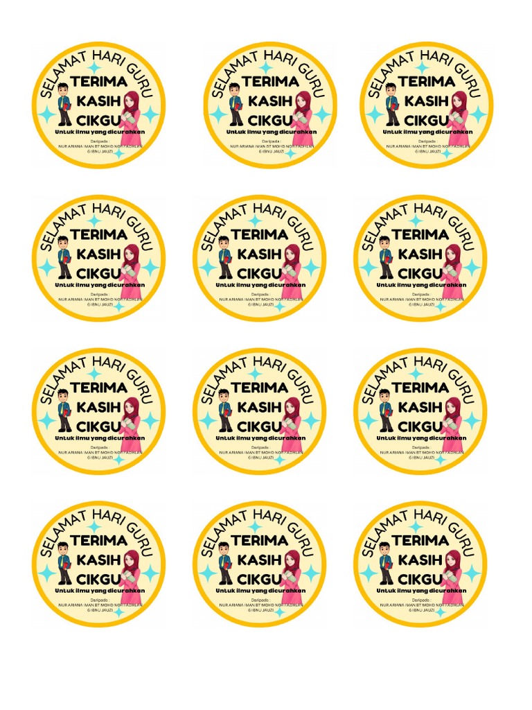 Sticker Hari Guru | PDF
