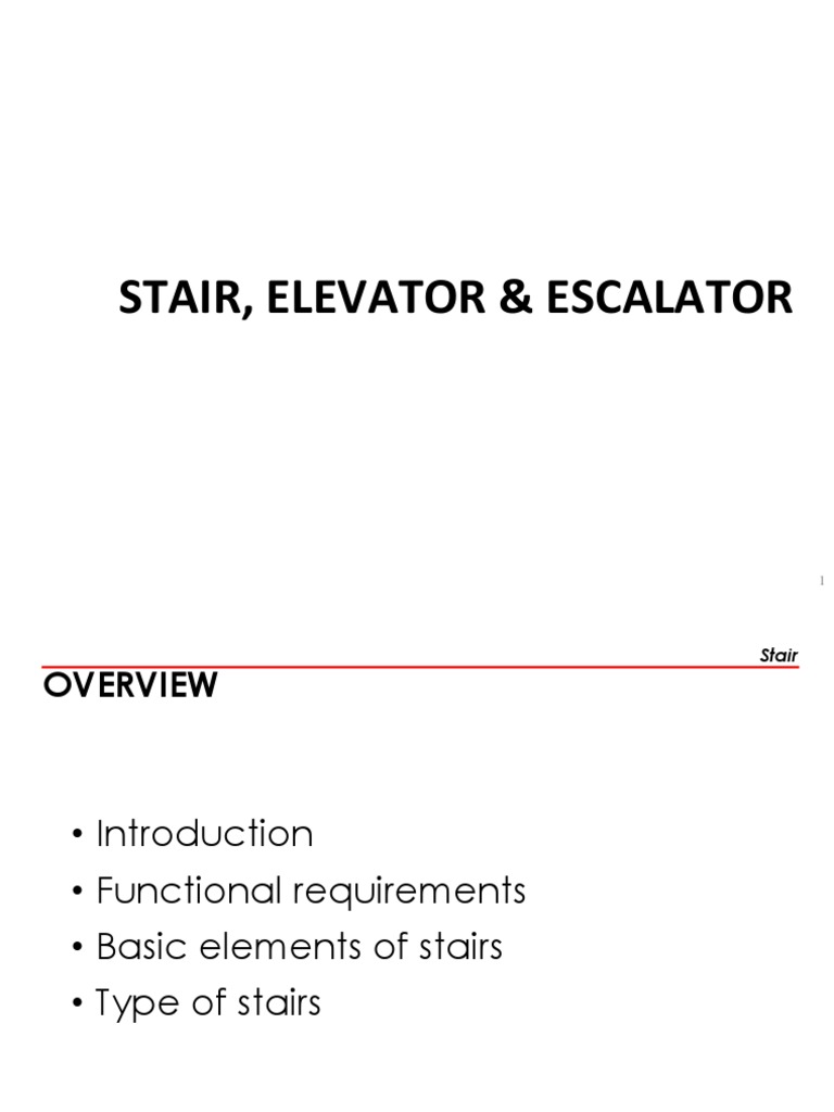 Vertical Circulation (Stair, Lift, Escalator) | PDF