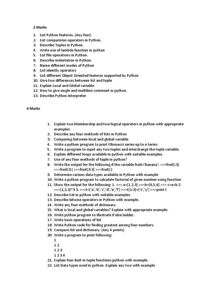 2023 Sample QB | PDF | Python (Programming Language) | Applied Mathematics 2023 Sample QB | PDF | Python (Programming Language) | Applied Mathematics