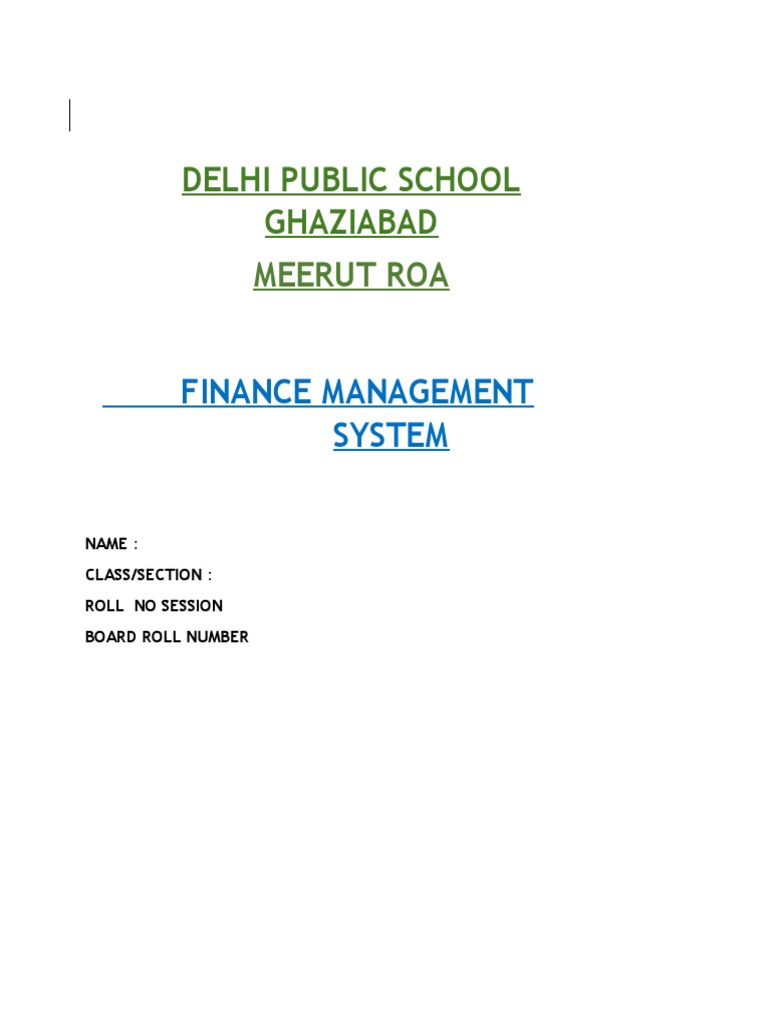 Sample Cs Project Class 12 | PDF | Expense | Investing