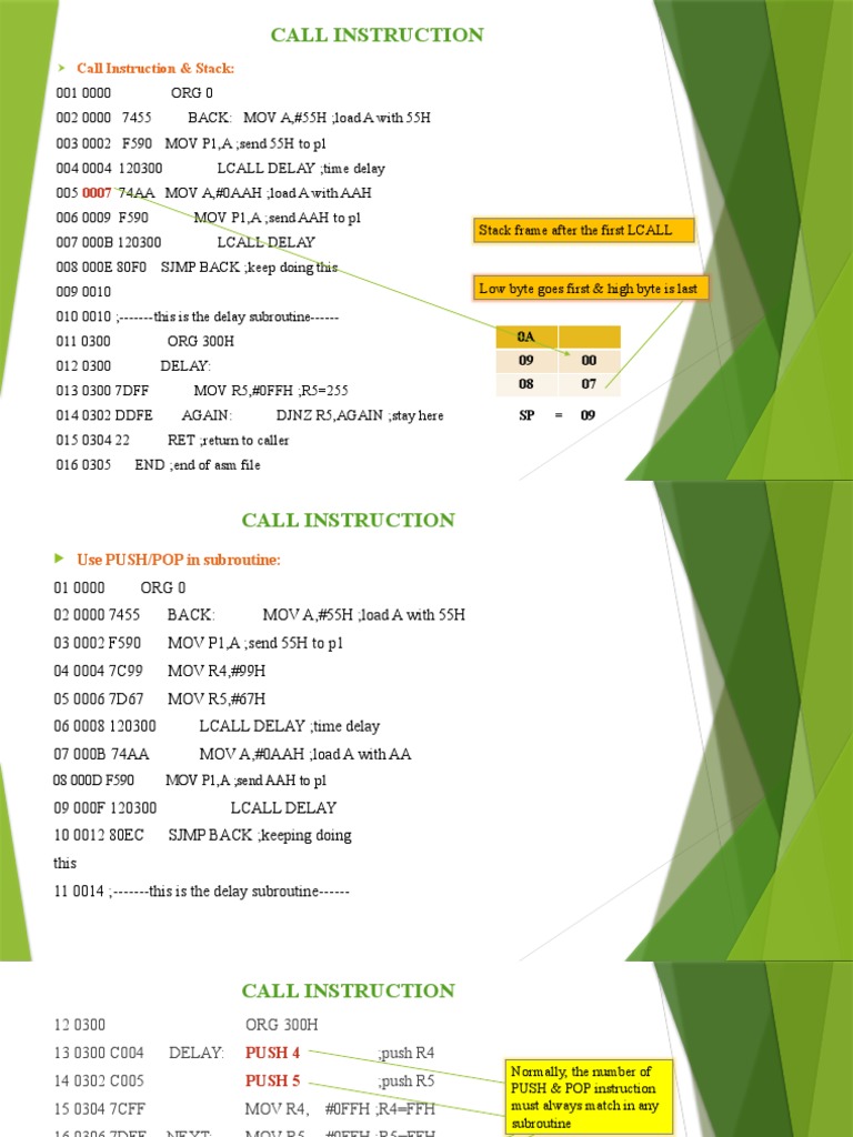 Call Instruction | PDF | Hertz | Computer Engineering
