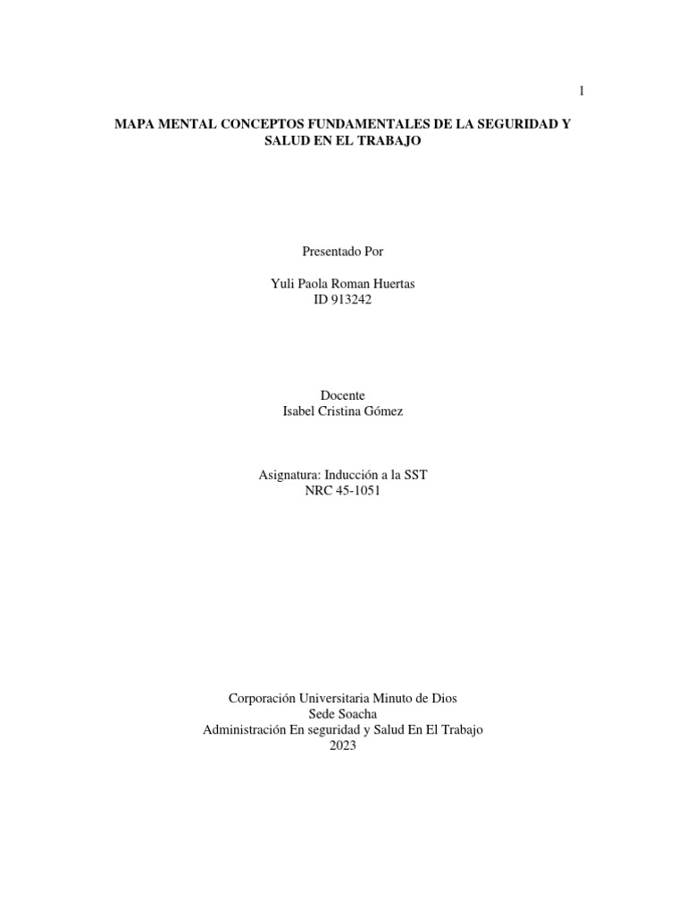 Mapa Mental de Seguridad Laboral | PDF | Crecimiento personal y profesional | Negocios