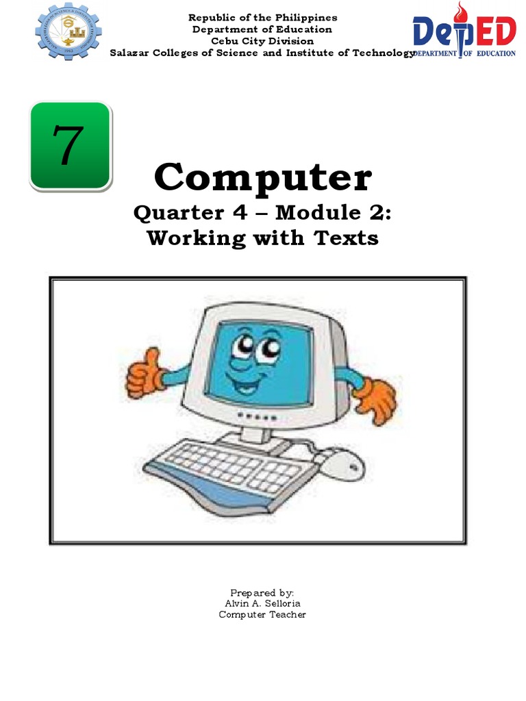 Computer 7 Quarter 4 Module 2 | Download Free PDF | Computer Keyboard ...