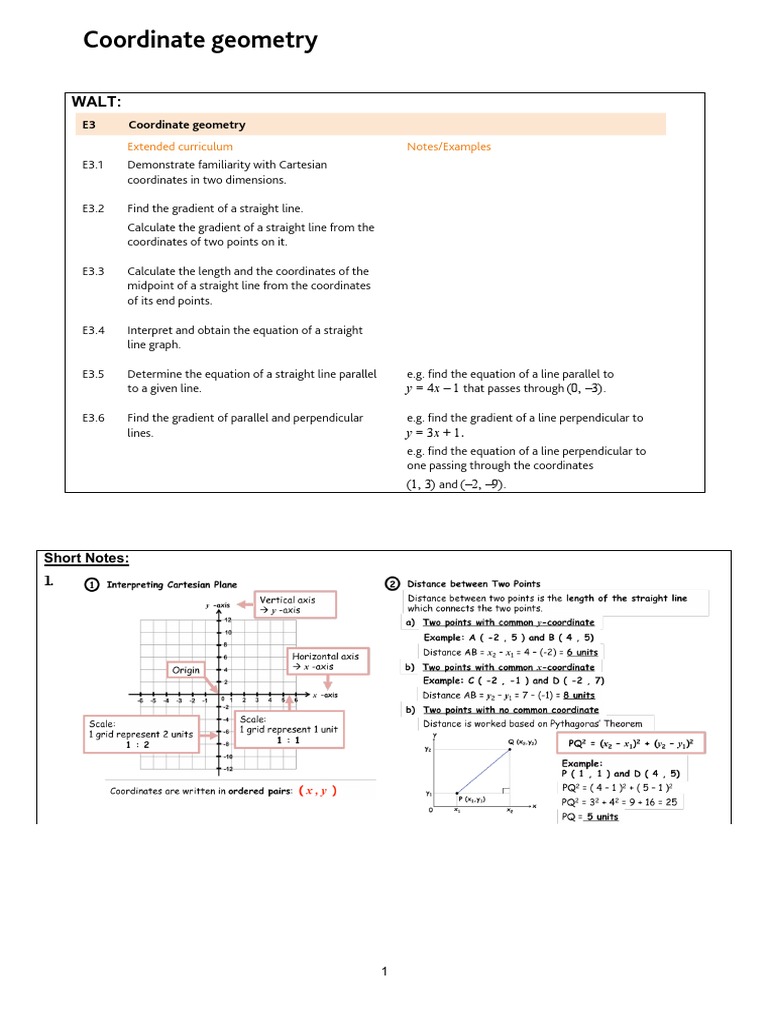 Coordinate Geometry | PDF | Science & Mathematics