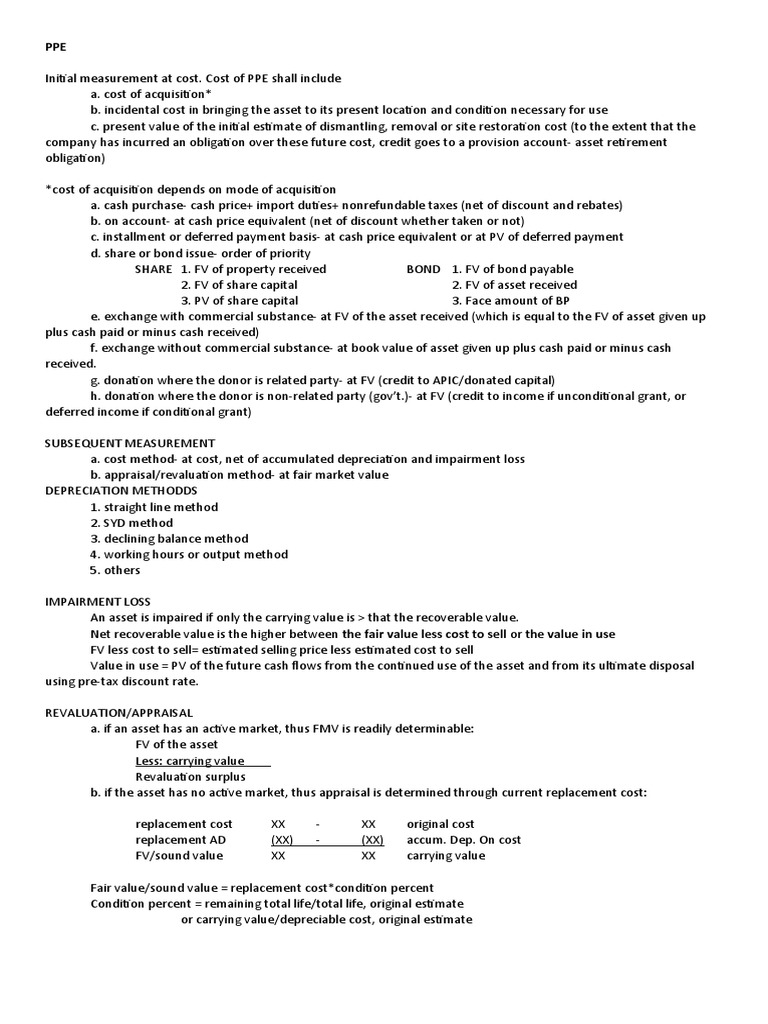 Ppe 1 | PDF | Depreciation | Book Value