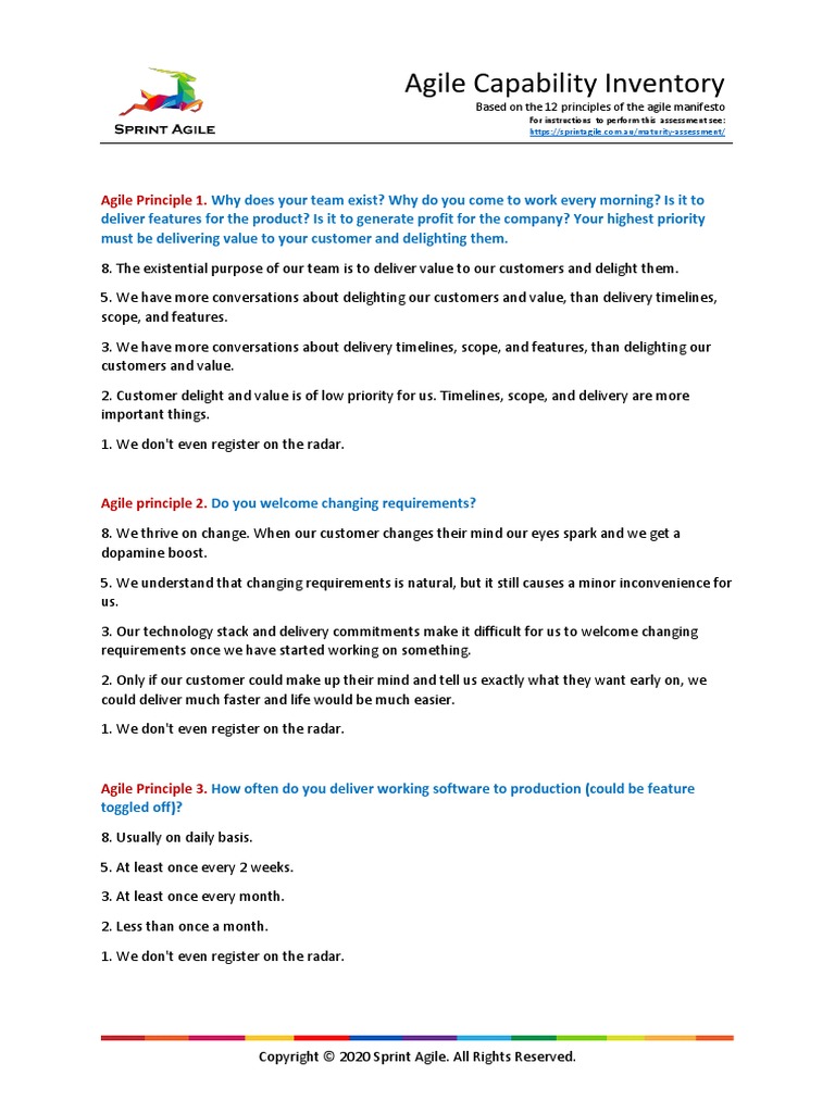 Questionnaire For Discovery - On Agile Principles - Agile-Capability ...
