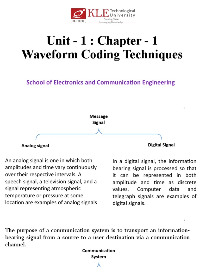 Unit1-Chapter1 - CS-2-uddar Sir | PDF | Sampling (Signal Processing) | Modulation