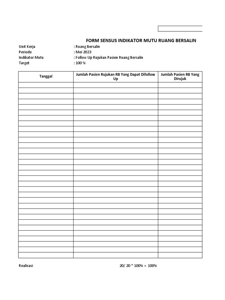 Contoh Form Sensus | PDF