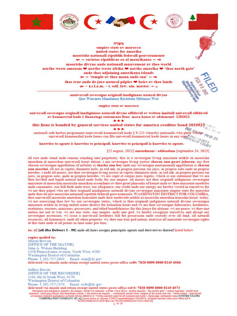 Sovereign Indigenous Affidavit | PDF | Jamaica | Government