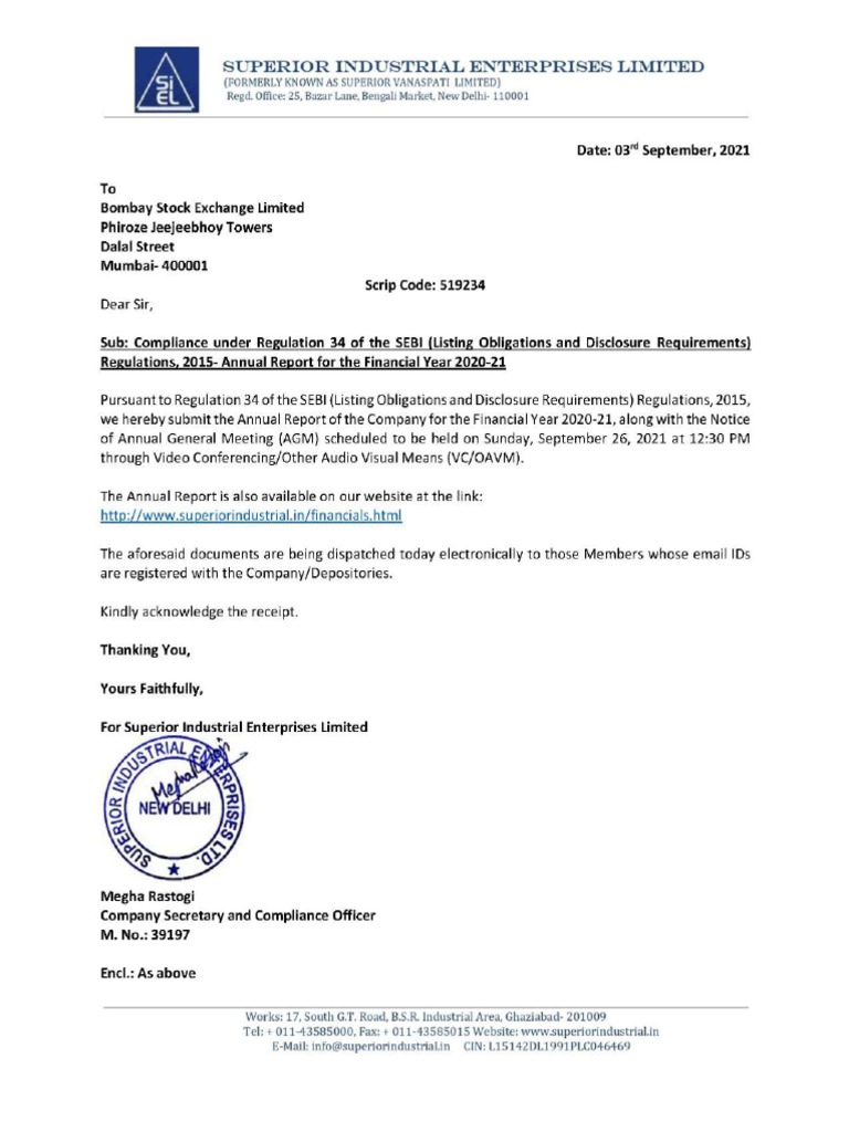 Regd. Office: 25, Bazar Lane, Bengali Market, New Delhi-110001 | PDF ...