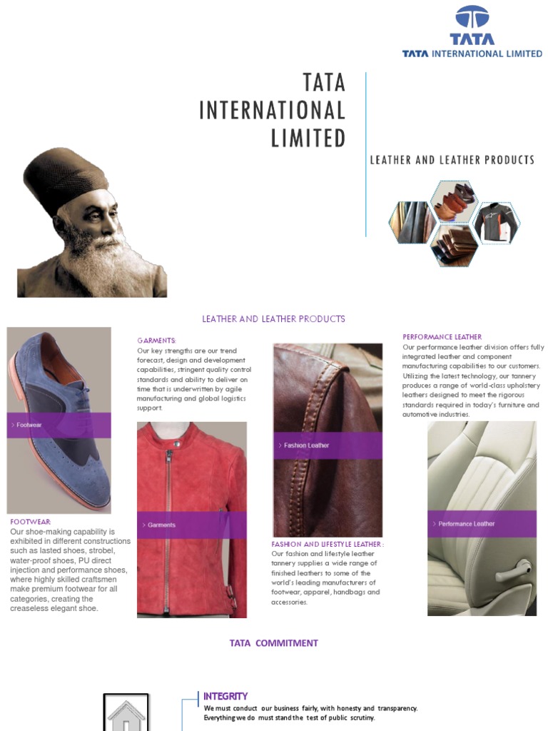 Tata International Leather Products Overview | PDF | Leather | Waste