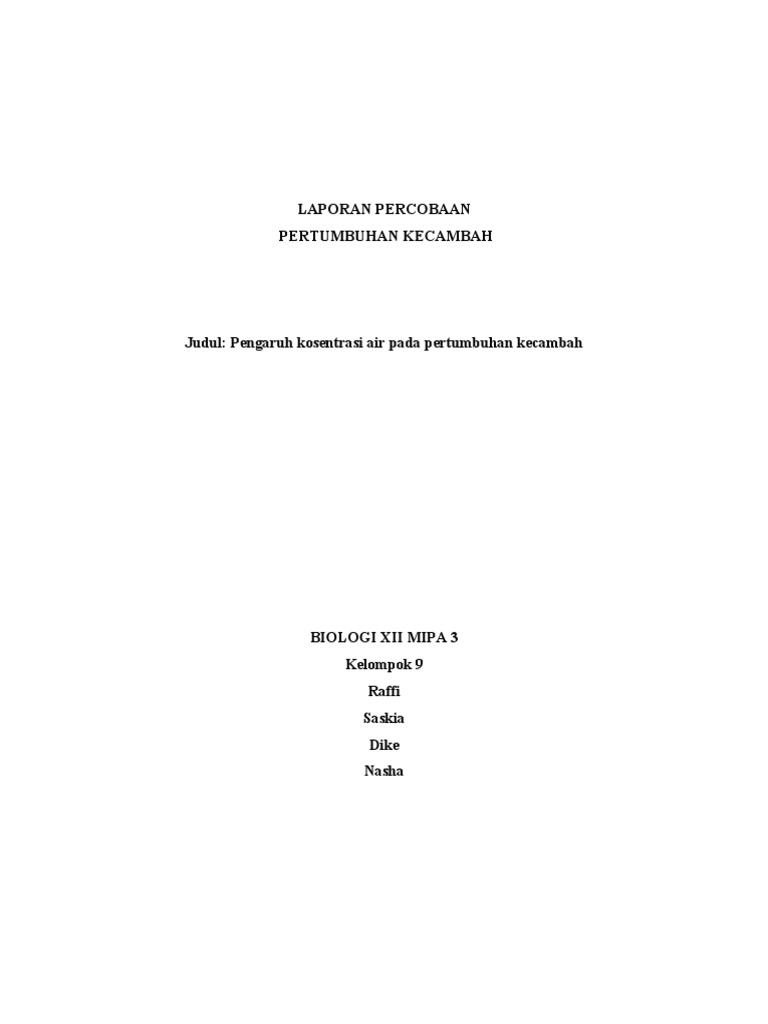 Laporan Bio Kel 9 | PDF