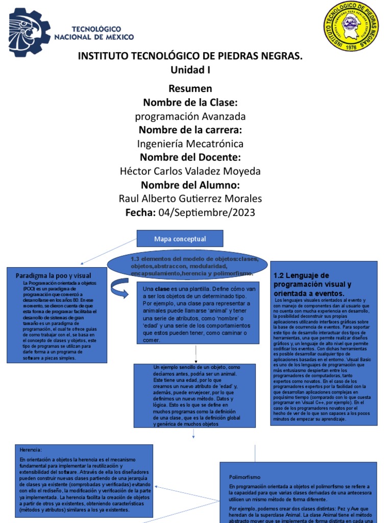 Mapa Conceptual Gutierrez Morales | PDF | Herencia (Programación Orientada a Objetos) | Objeto ...