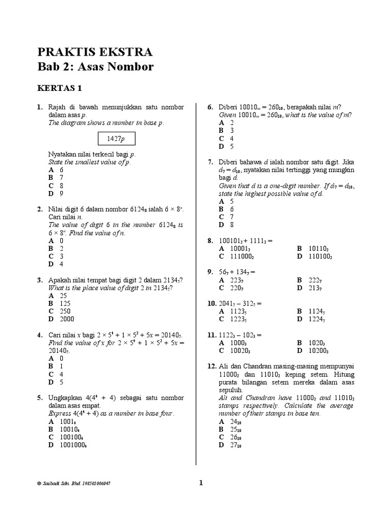 Praktis Ekstra Ting 4 Bab 2 | PDF
