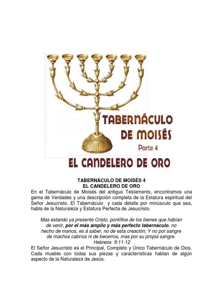 Tabernaculo de Moises 4 El Candelero de | PDF