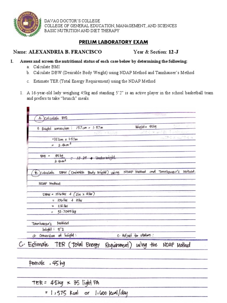 Alexandria Francisco - Prelim Lab Exam | PDF