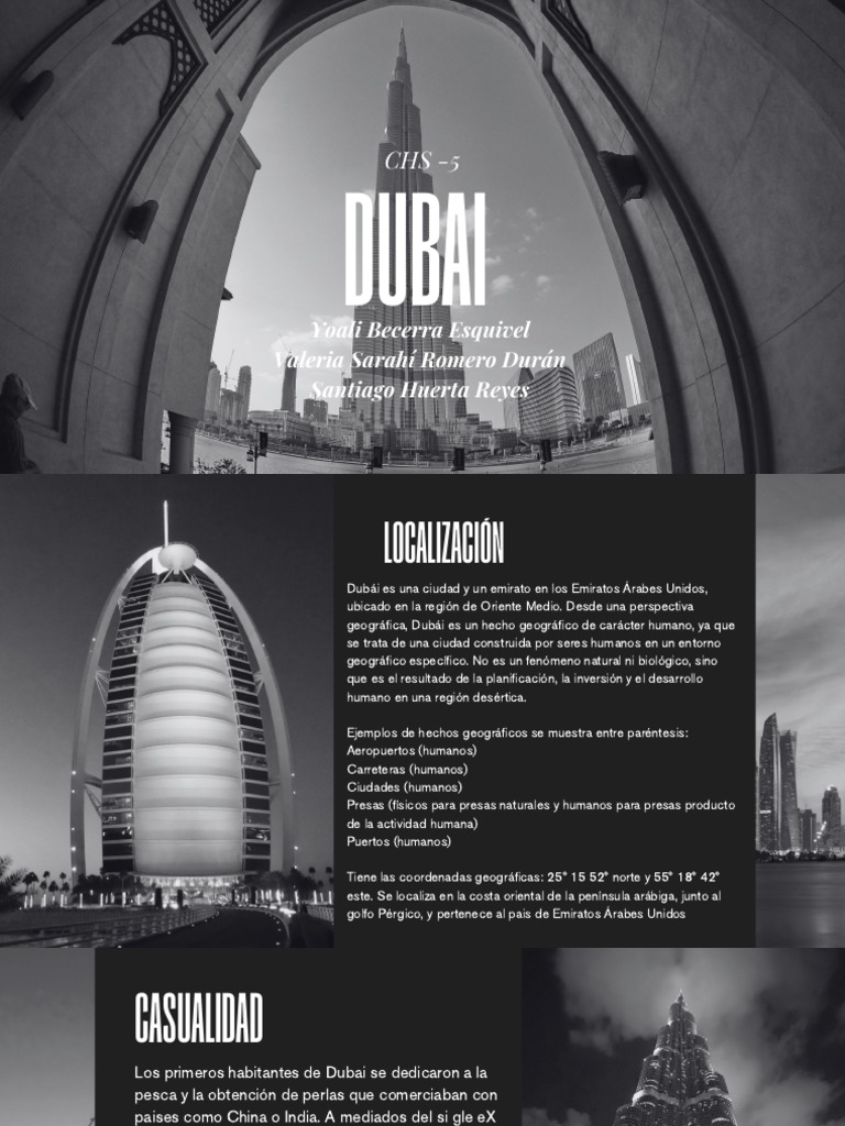 Dubái: Geografía y Desarrollo Humano | PDF | Viajes y turismo