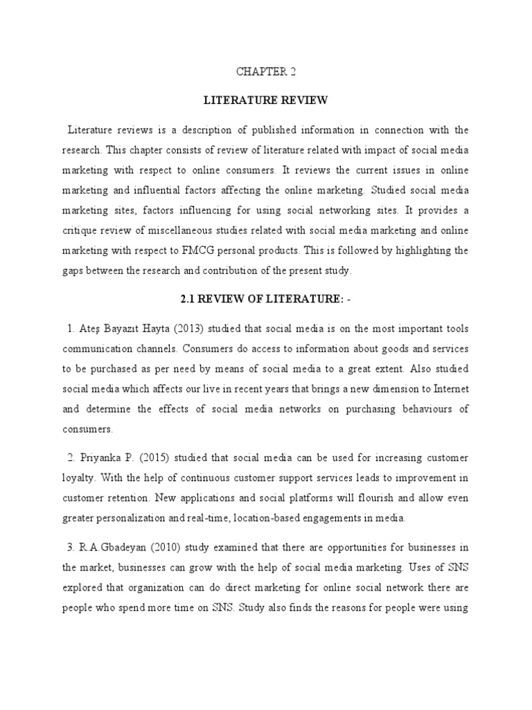 CHAPTER 2 LITERATURE REVIEW Sathish V | PDF | Popular Culture & Media ...