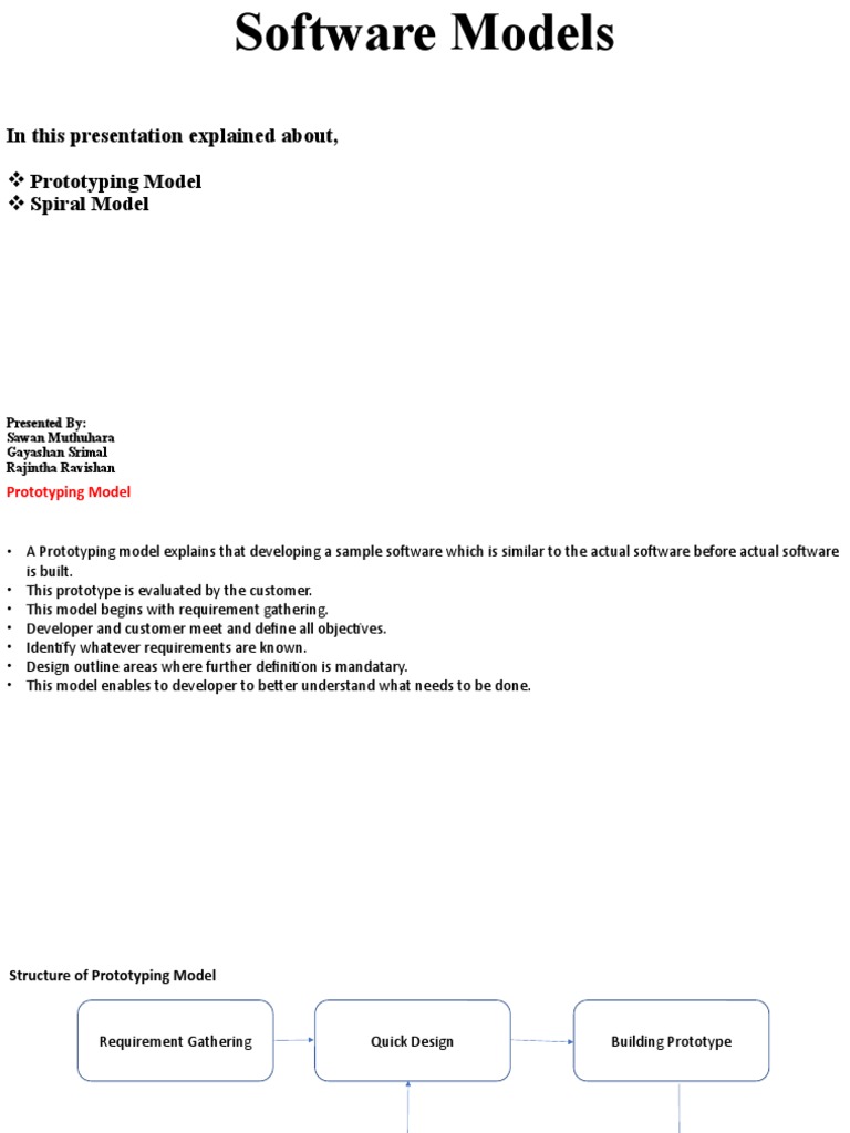 Software Project Models Presentation | PDF