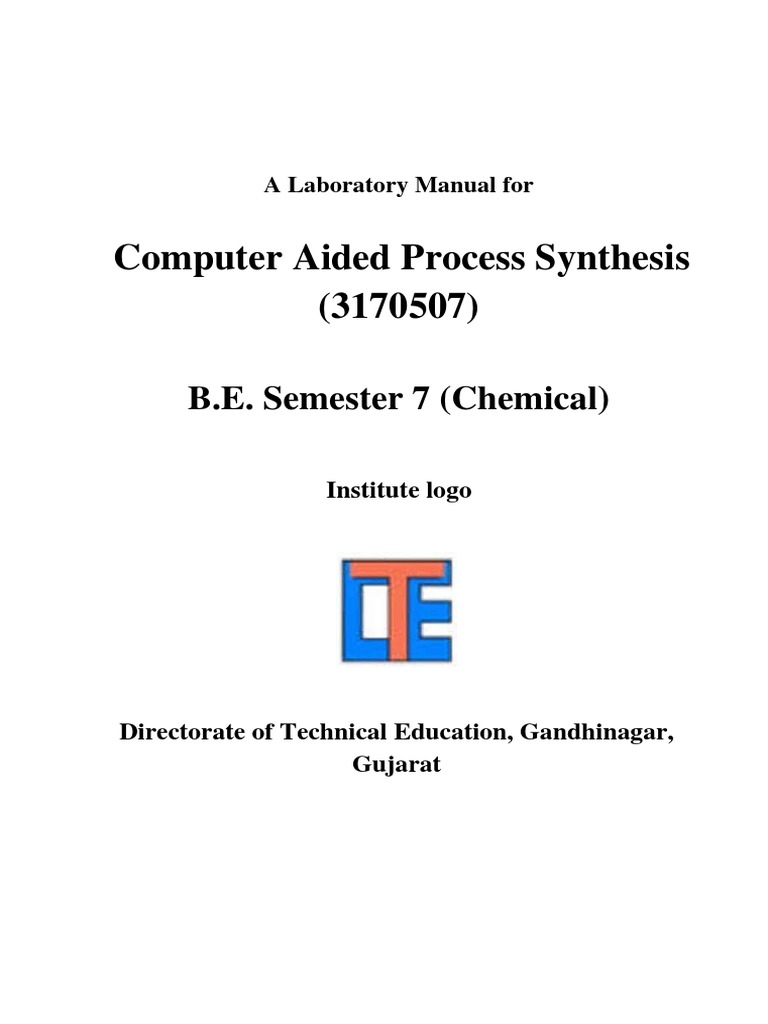 Laboratory Manual for Process Synthesis | PDF