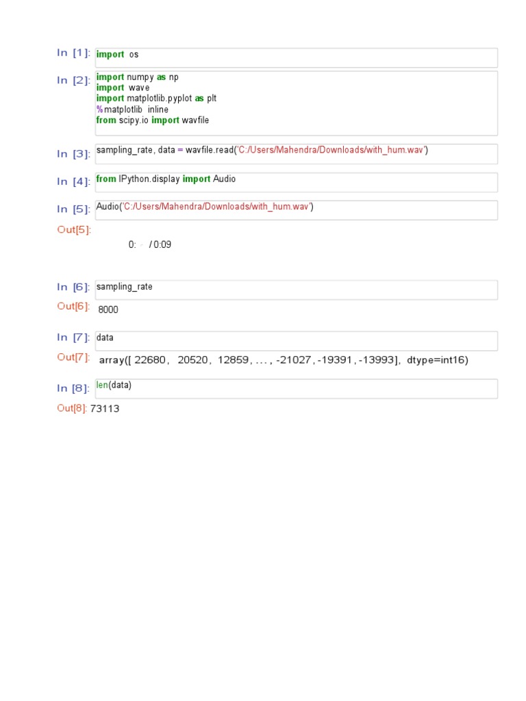 FFT Denoising Kanc - Jupyter Notebook | PDF