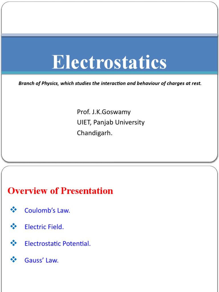 2 Electrostatics | PDF | Electric Charge | Electric Field