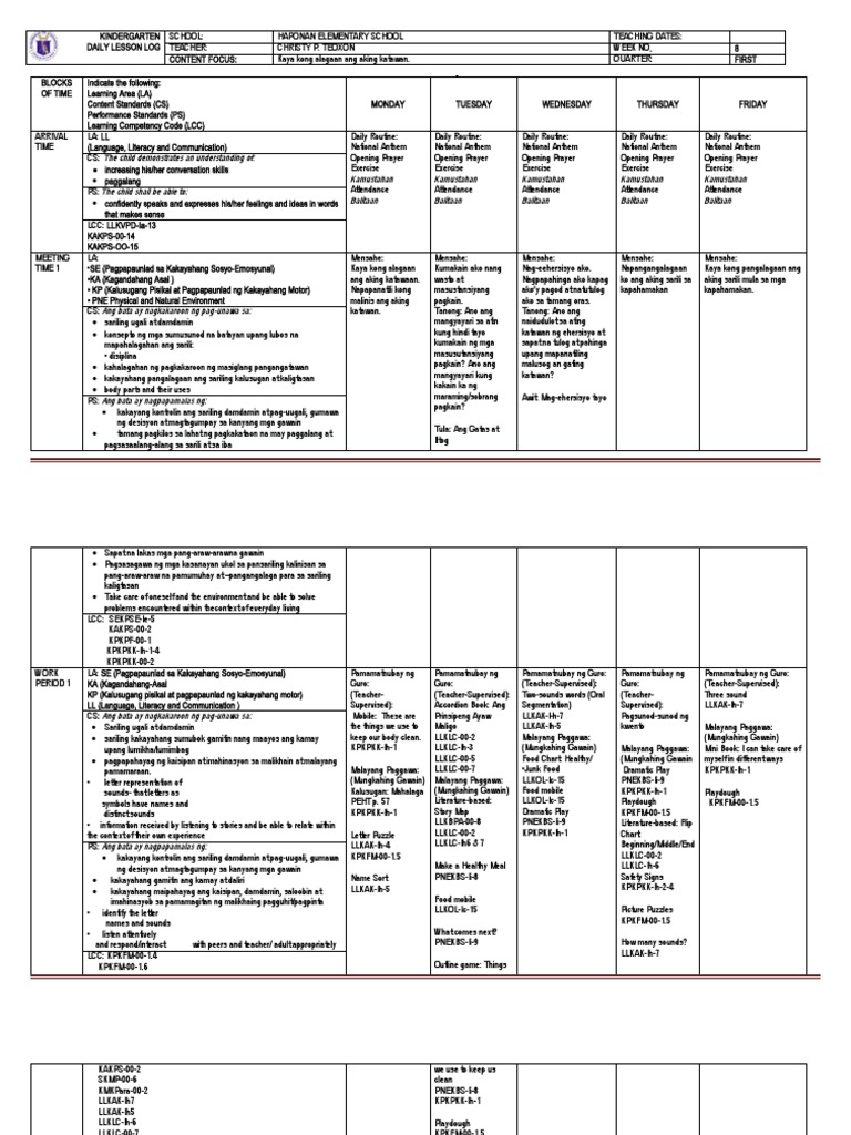 DLL Kinder w8 | PDF