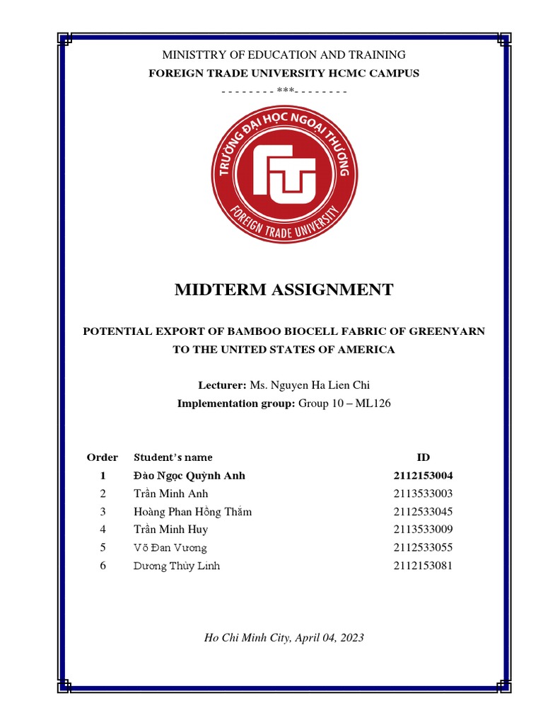 ITP - Group 10 MIDTERM REPORT - ML121 | PDF | Textiles | Rayon