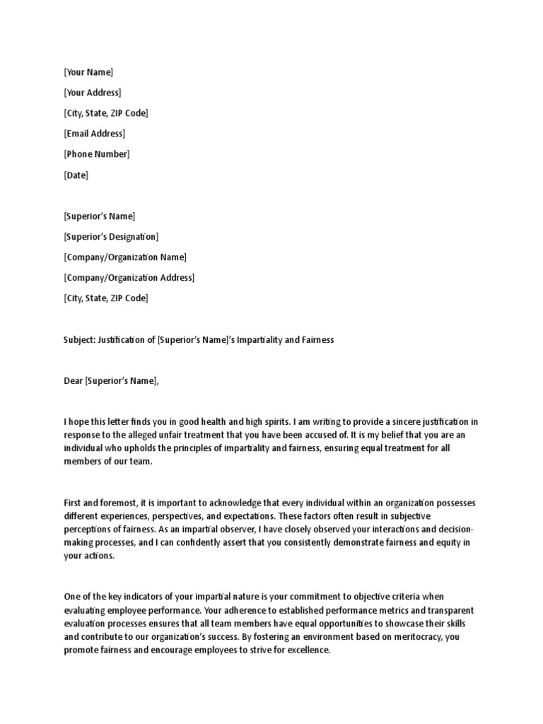 Justification Letter | Download Free PDF | Equal Opportunity