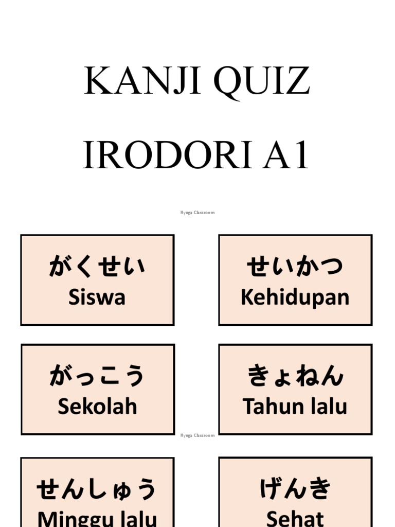 Kanji Irodori A1 | PDF