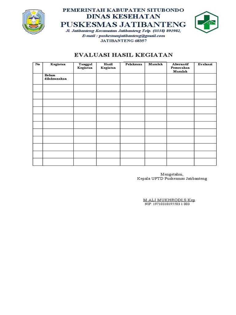 Evaluasi Hasil Kegiatan | PDF