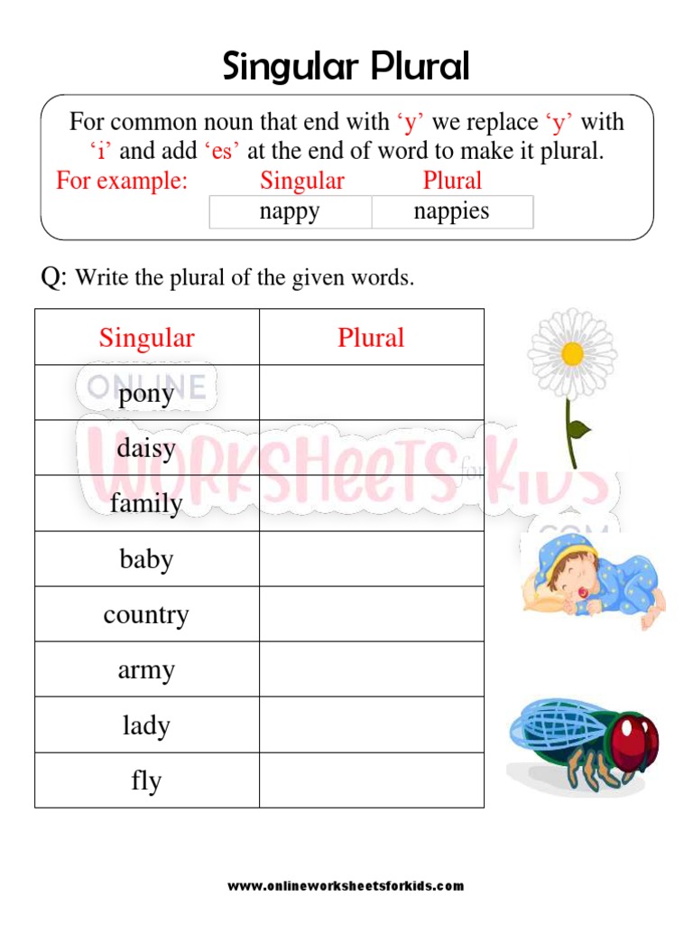 Plurals Worksheets 1st Grade 9 | PDF