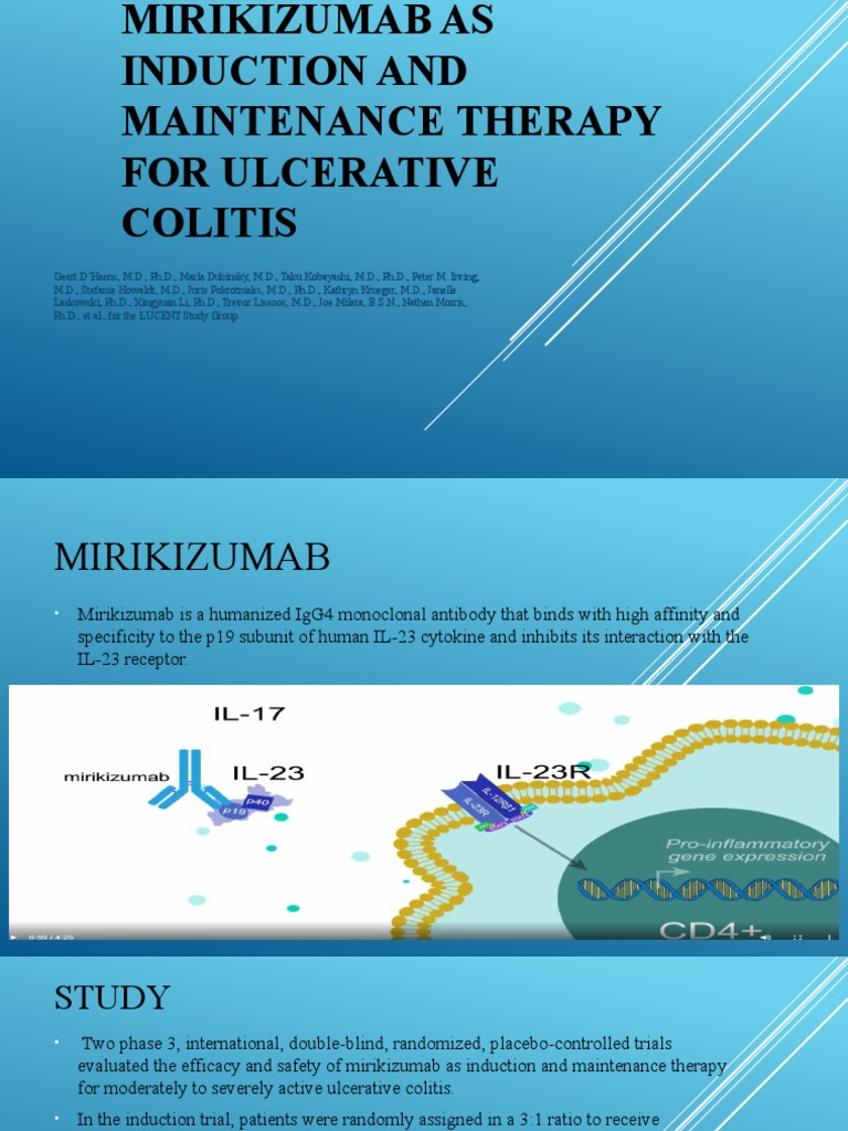 Mirikizumab As Induction and Maintenance Therapy For Ulcerative | PDF ...