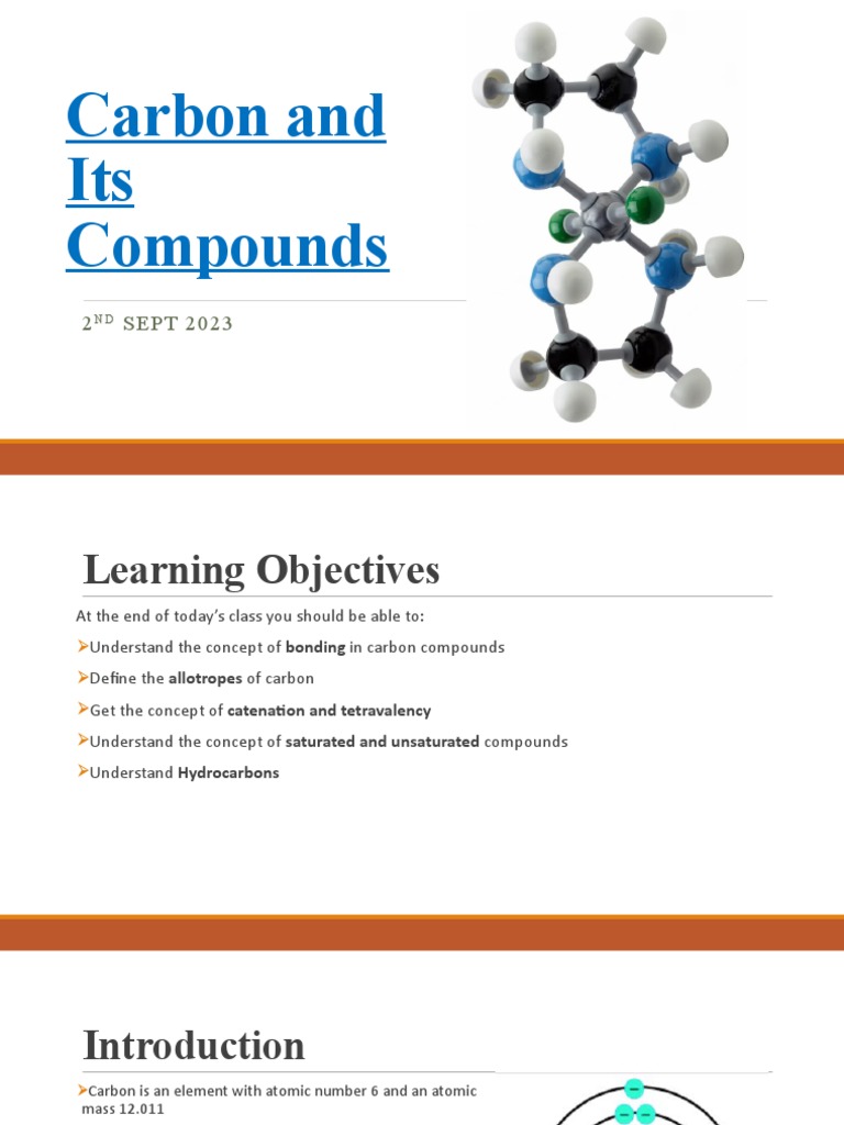 Carbon Compounds: Properties and Types | PDF